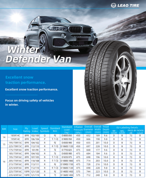 WINTER DEFENDER VAN_Winter Tire_LEAO_Products_玲珑轮胎