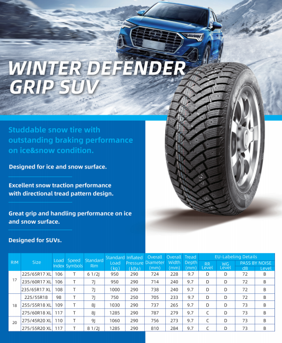WINTER DEFENDER GRIP SUV_Winter Tire_LEAO_Products_玲珑轮胎